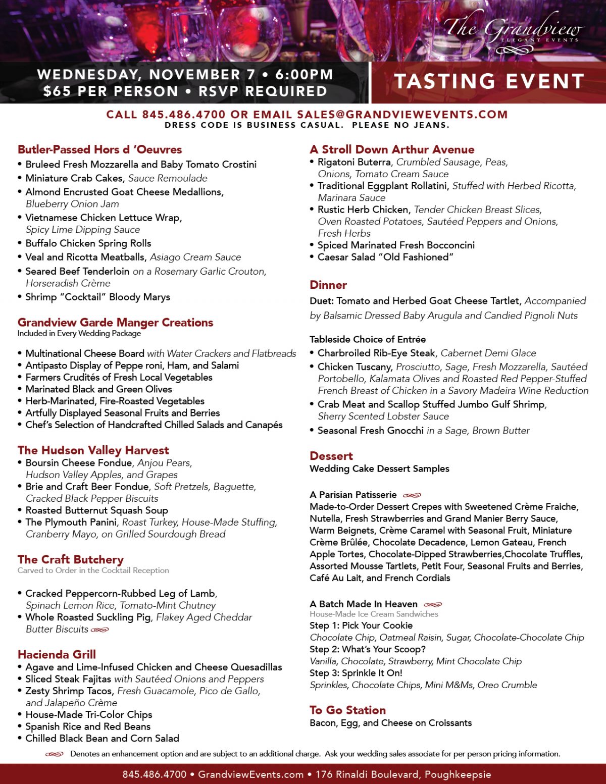 November 7th Tasting Event - The Grandview